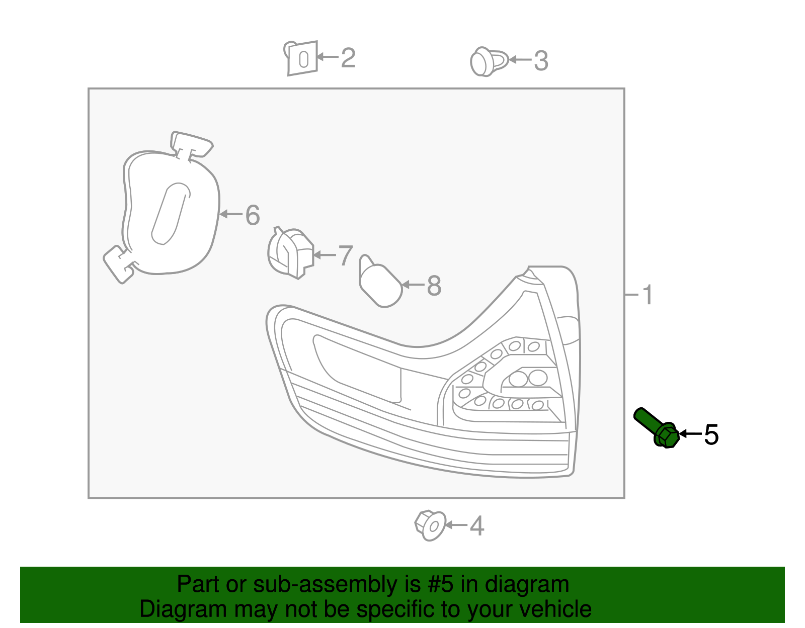 2007-2022 Toyota Tail Lamp Assembly Bolt 90109-06382 | Toyota Parts Center