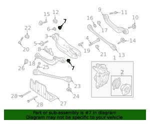 2018-2025 Audi Lower Control Arm Lock Nut WHT-010-332 | OEM Parts Online