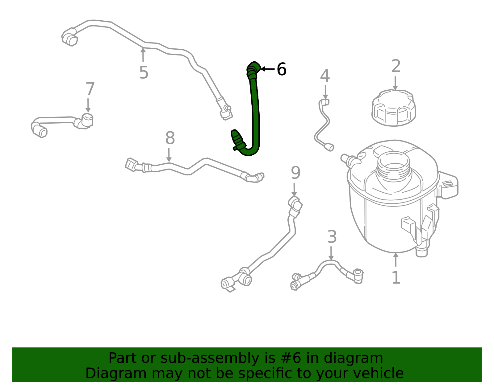 Coolant Hose - Reliable OEM Engine Cooling 17-12-8-602-615 | AutoNation ...