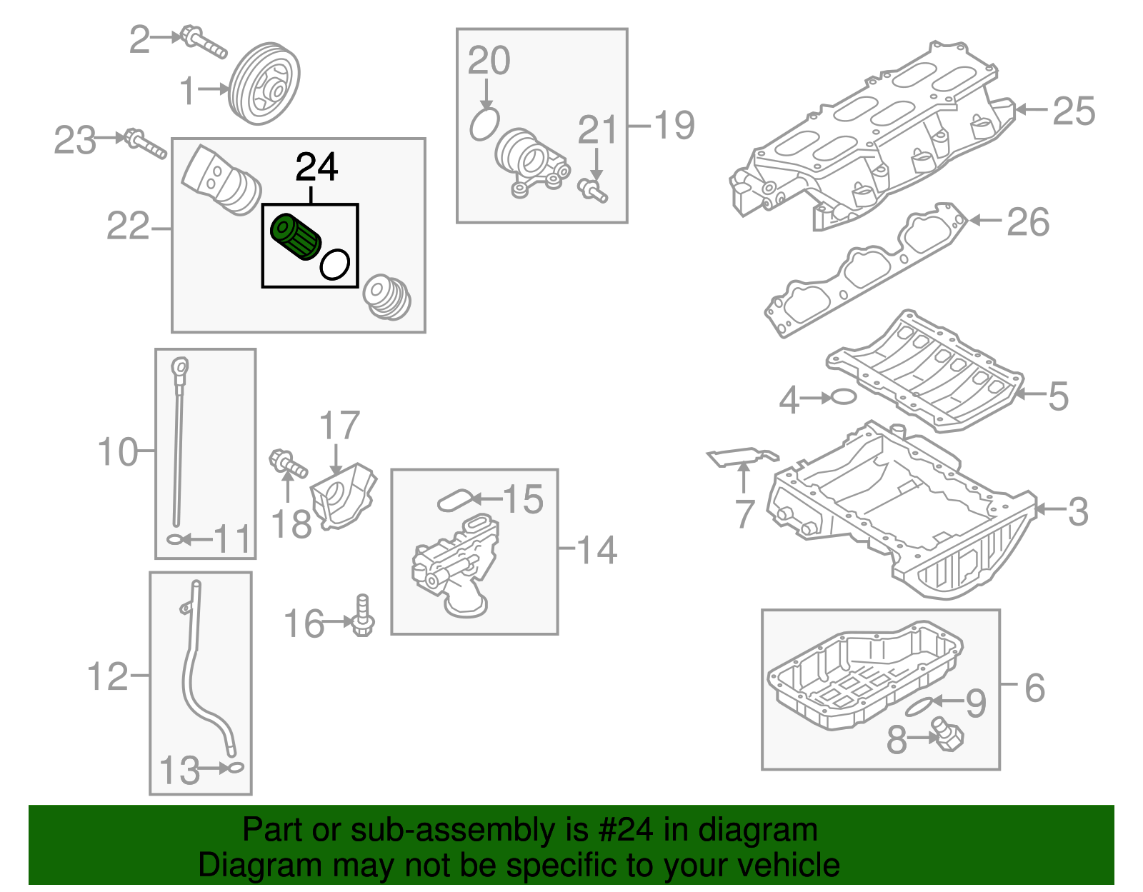 2007-2016 Hyundai Oil Filter 26320-3C30A | OEM Parts Online