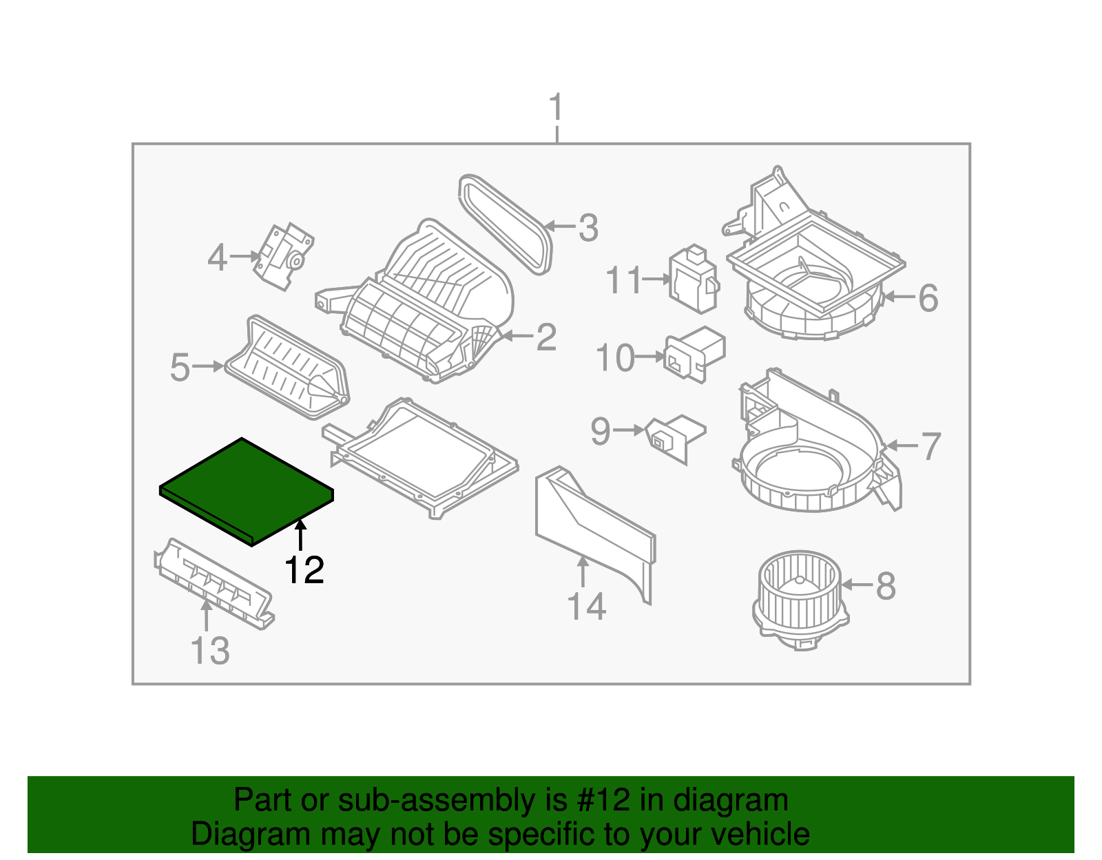 2011-2015 Kia Sorento 2011-2015 Kia Sorento - Cabin Air Filter 1UC79 ...