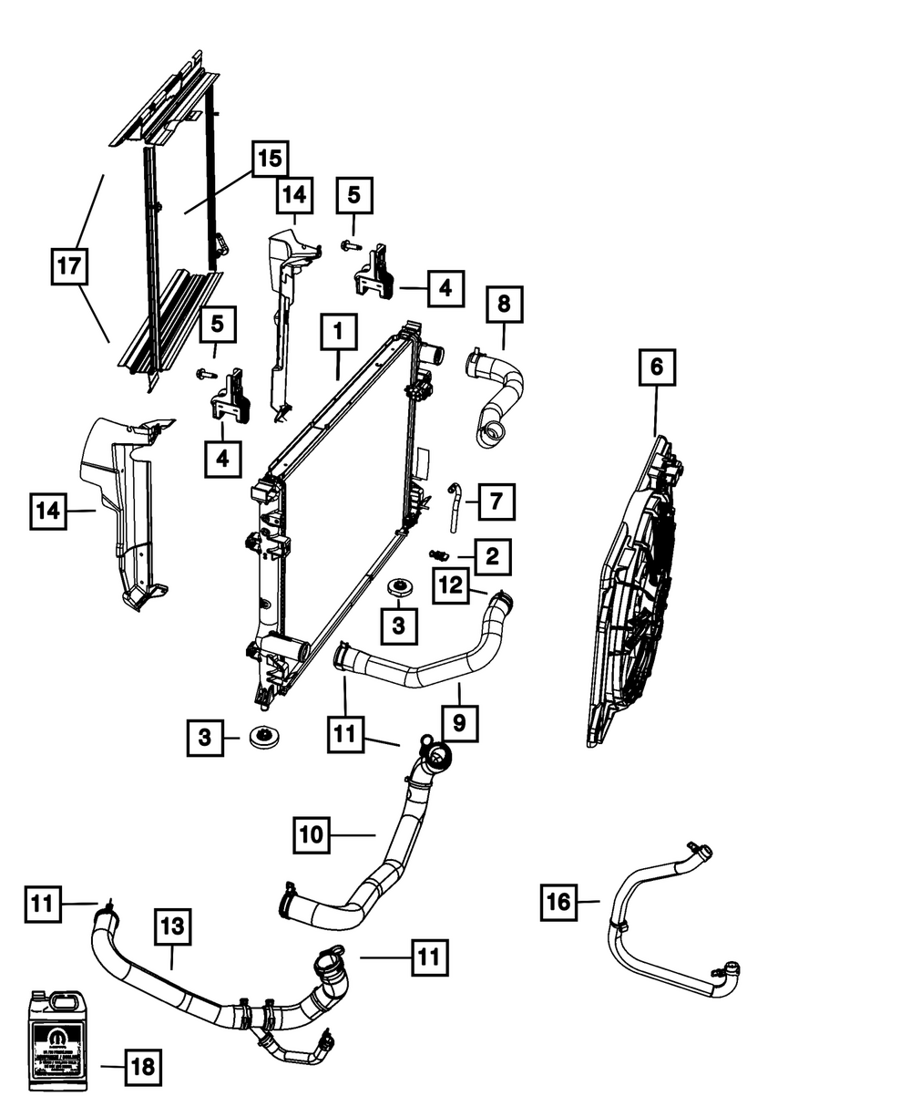 57010437AA - Radiator Side Air Seal, Left The Official Mopar eStore