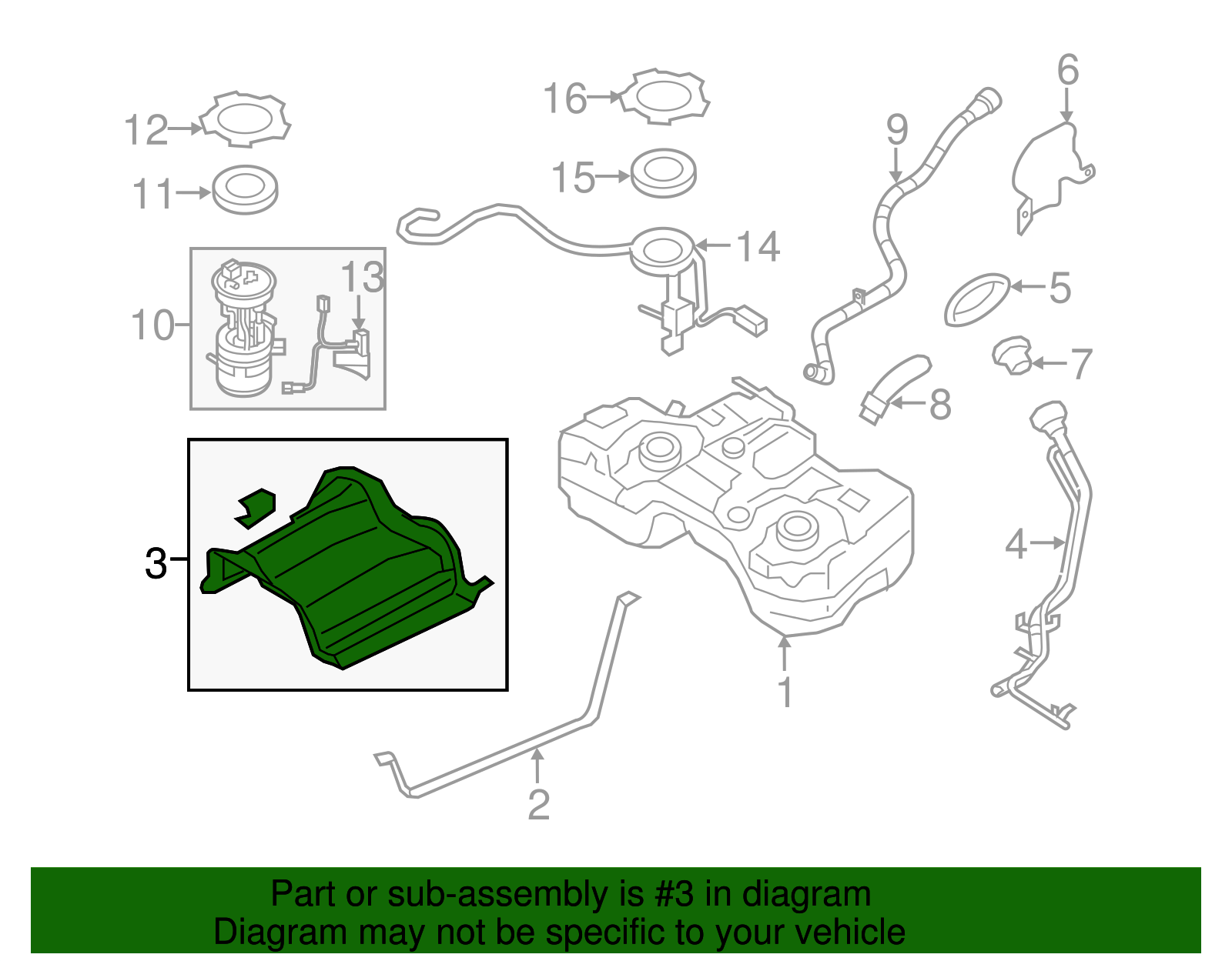 2008-2023 Nissan Tank Shield 17285-JG00C | Nissan Parts Central