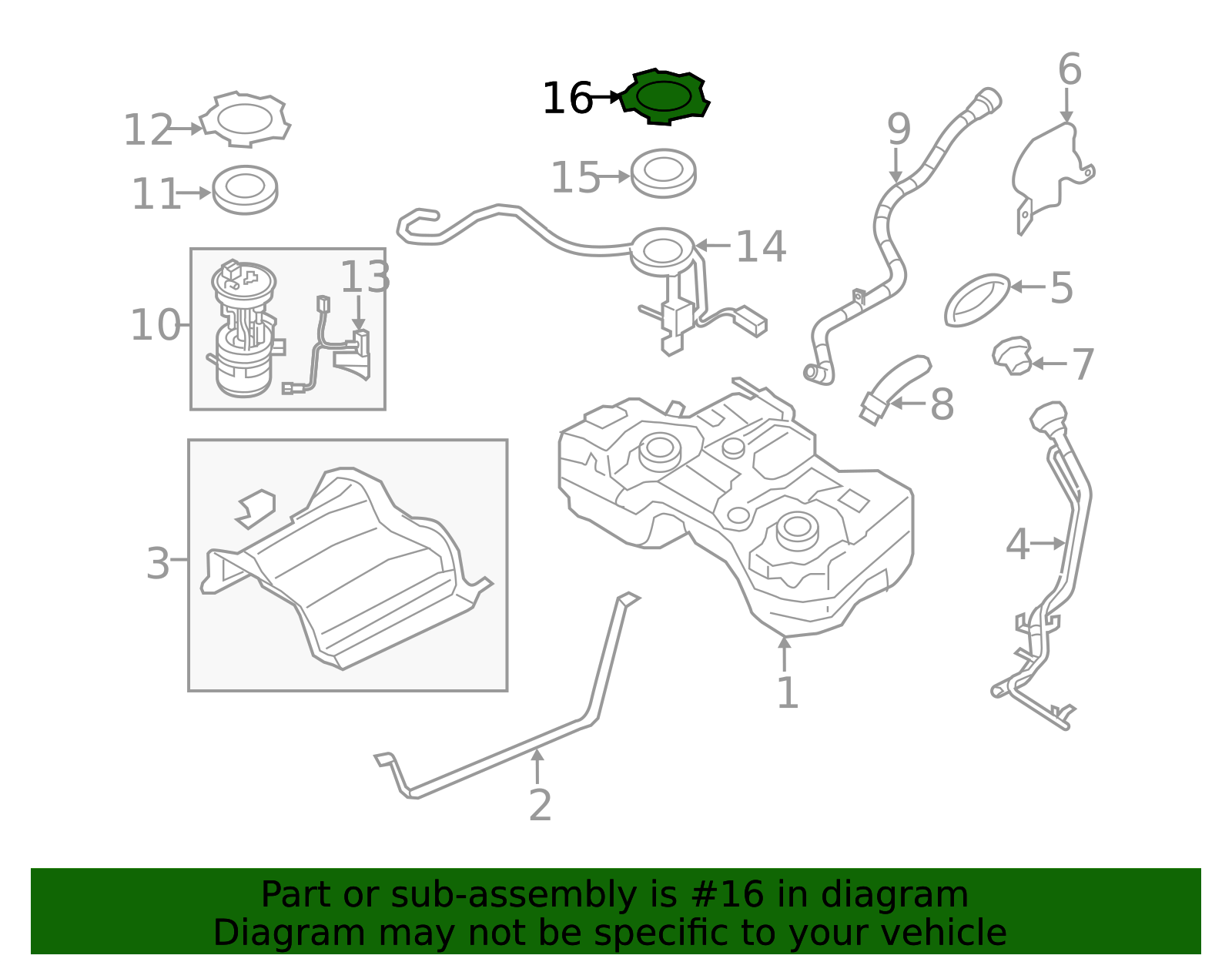 17343-6FK0A - High-Quality Fuel Sender Unit Lock Plate for 2014-2025 ...