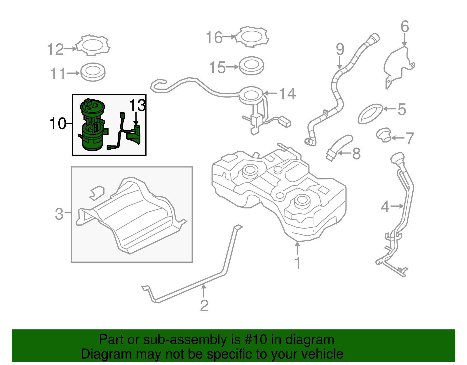 17040-4BA0C - Fuel Pump 2014-2020 Nissan Rogue | Nissan Parts ...