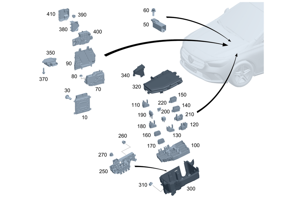 1954-2026 Mercedes-Benz Fuse Box 177-540-41-07 | Benz Parts Online