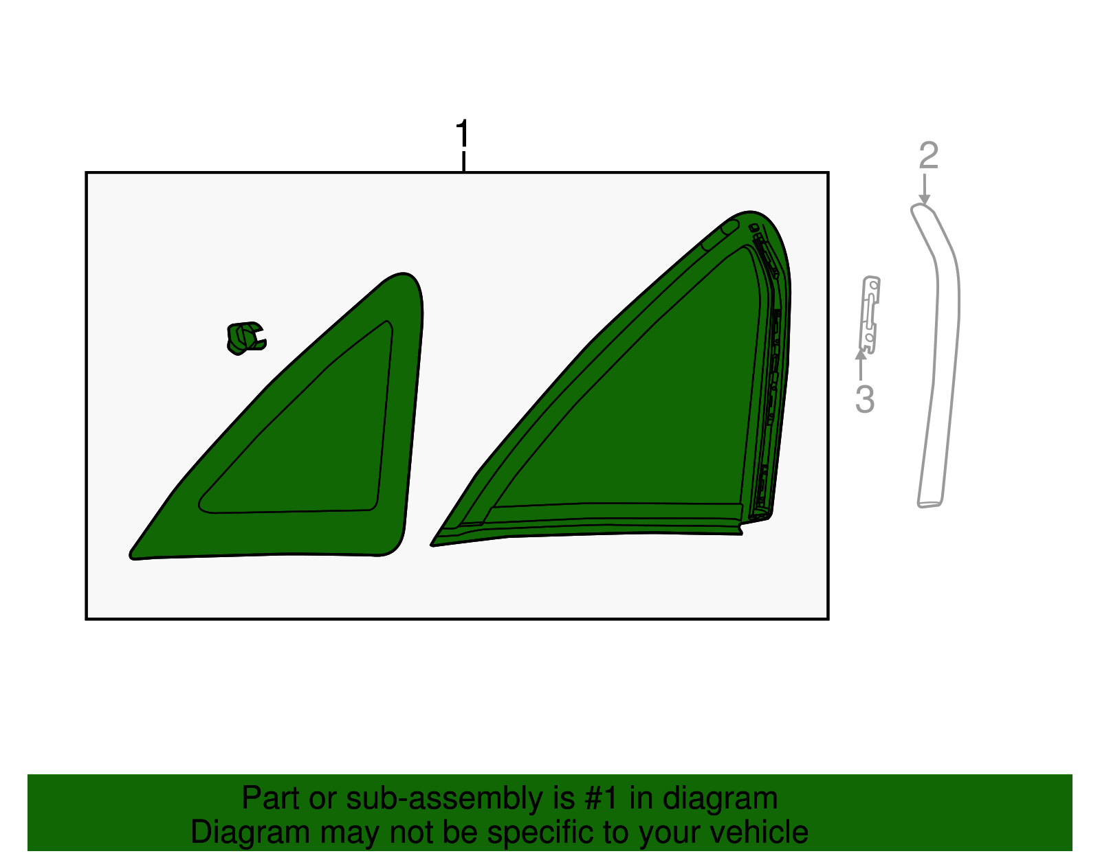 CP9Z-5429711-A - 2012-2018 Ford Focus - Quarter Glass | Sunrise Ford Parts