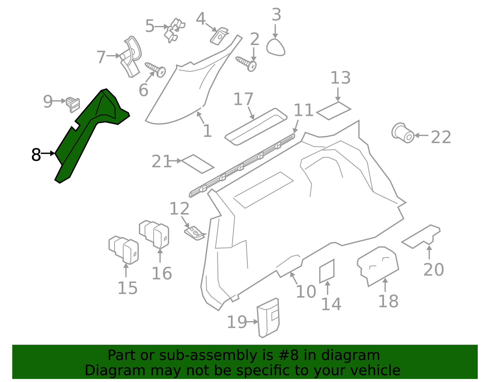 2007-2014 Ford OEM NEW 2007-2014 Ford Expedition Left Rear Trim Panel ...