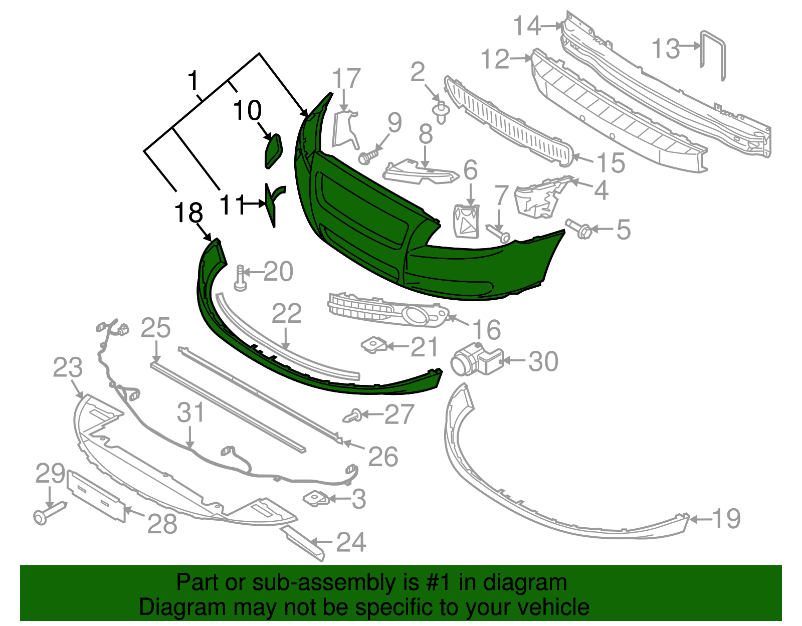 2007-2013 Volvo S80 Bumper Cover 39870135 | TascaParts.com