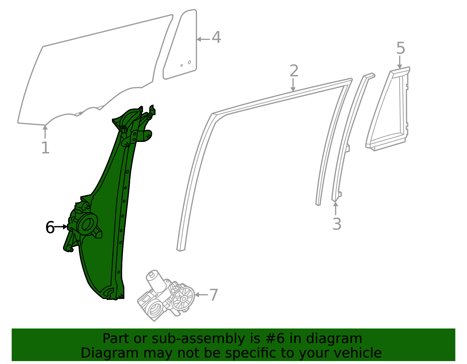 2024-2025 Toyota Grand Highlander Window Regulator 69803-0E060 | Toyota ...