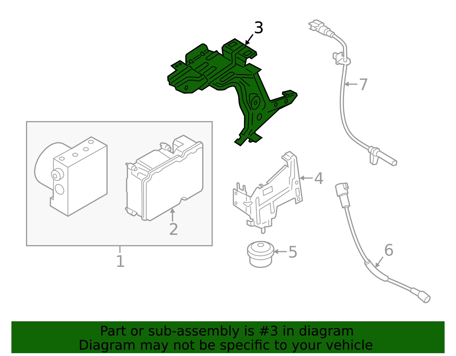 ABS Modulator Bracket KK3Z-14536-G | Awesome Parts Ford