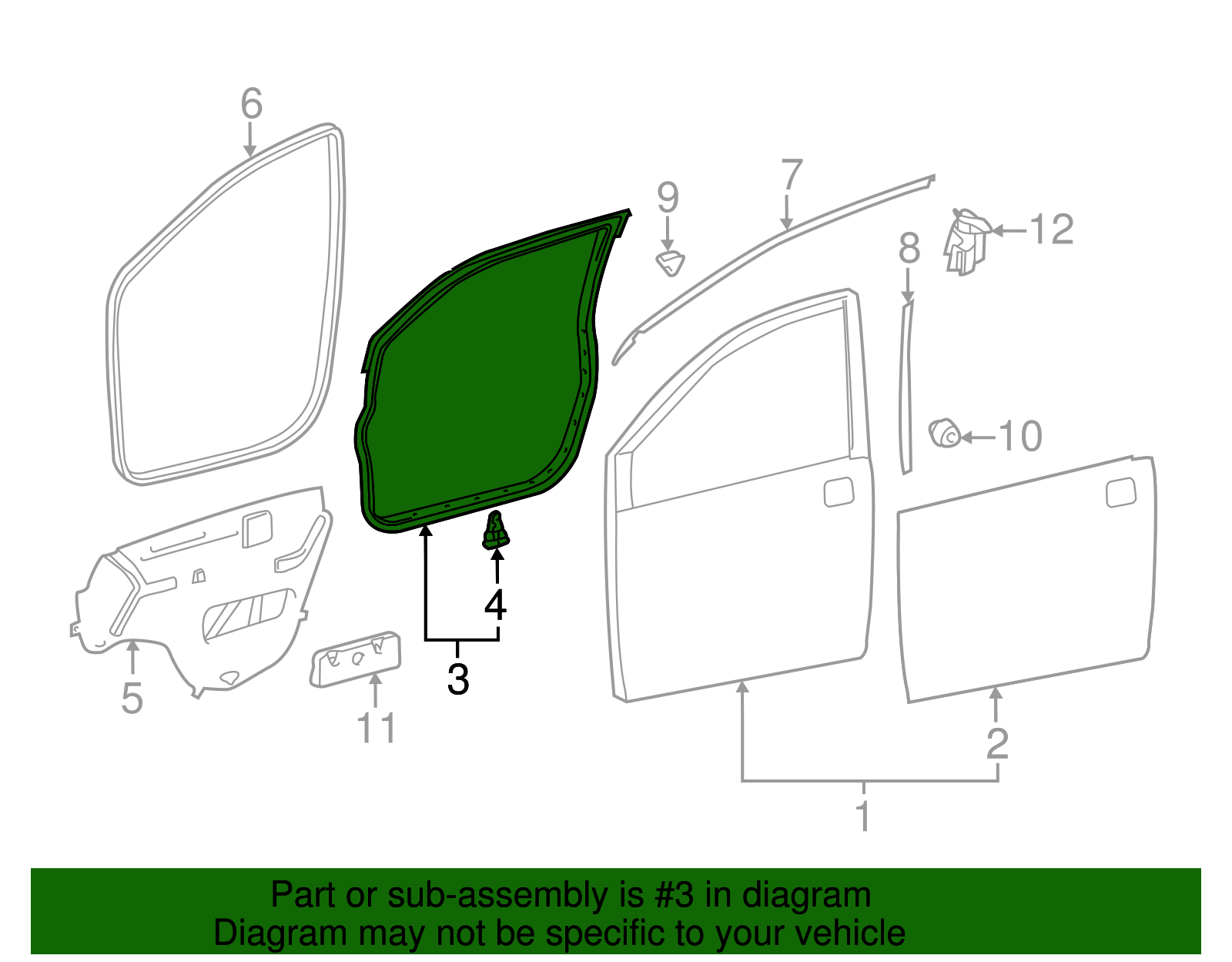 Toyota OEM Door Weather-Strip 67861-08020 | Toyota OEM Parts Giant
