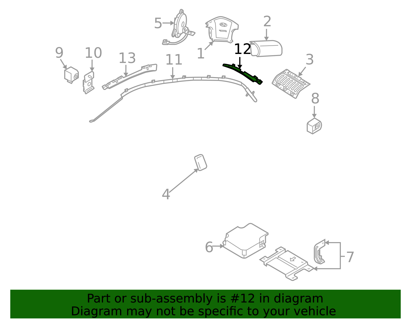 85350-3F200 - Head Air Bag Front Bracket 2007-2009 Kia Amanti | Kia ...