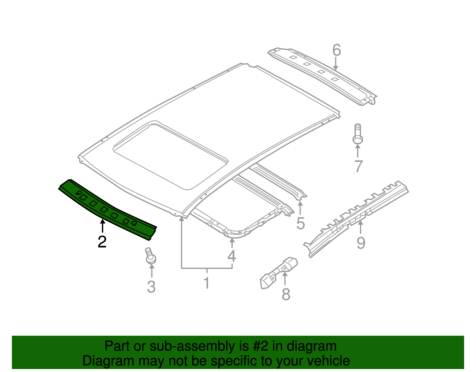 2011-2017 Nissan Juke Windshield Header 73210-1KM0A | Bill Kay Nissan Parts