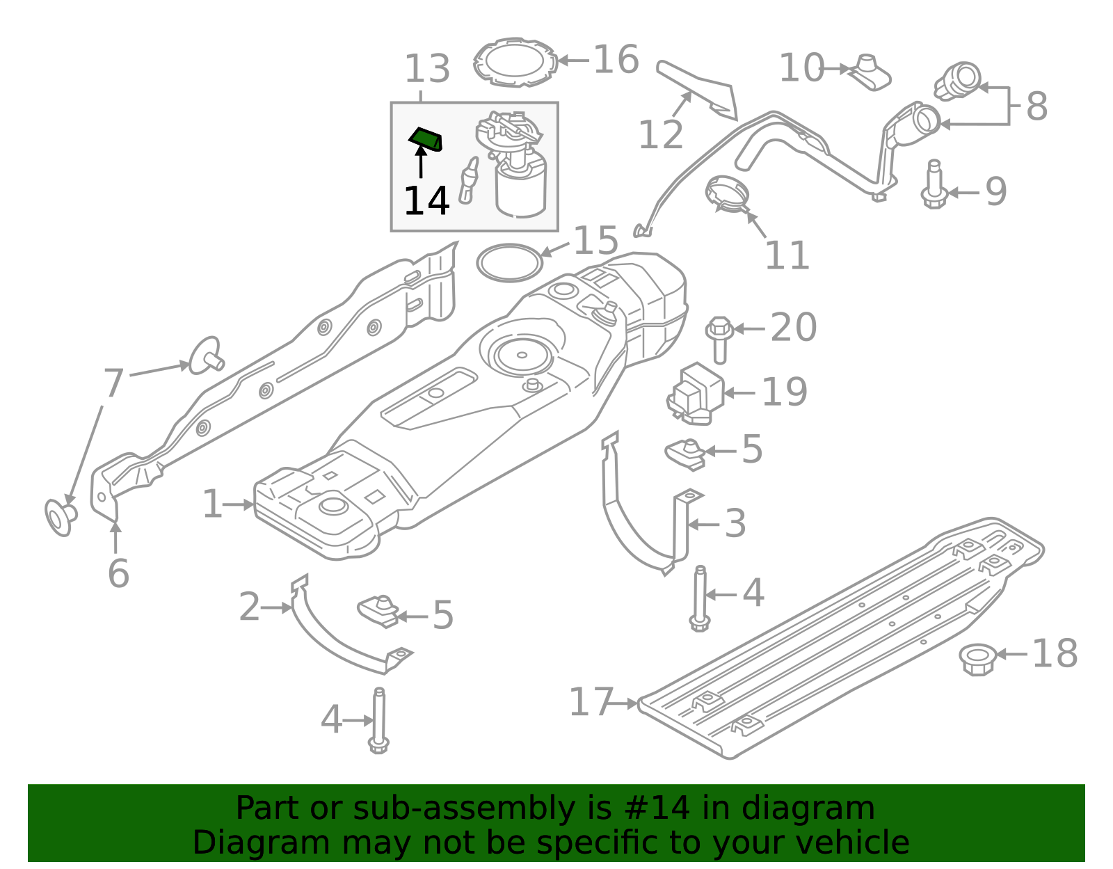 2021-2025 Ford F-150 Fuel Gauge Sending Unit PL3Z-9A299-BA | TascaParts.com