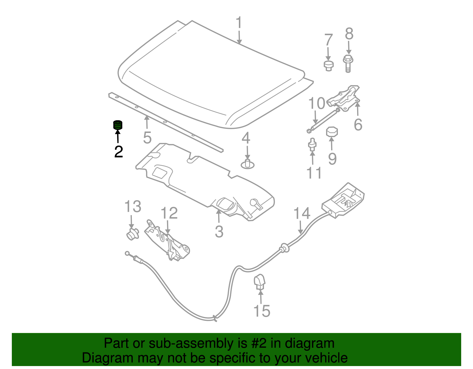 65829-50A00 - Hood Bumper 1991-2025 Nissan | Sullivan Brothers Nissan
