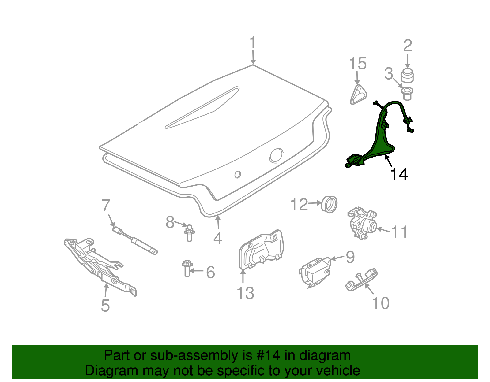 2003-2005 BMW Z4 Release Cable 51-24-7-072-613 | BMW OEM Parts