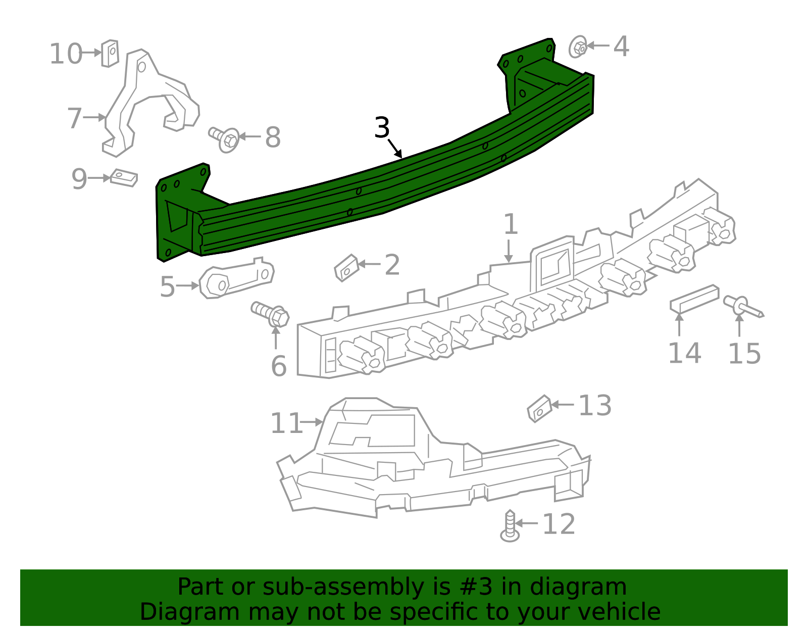 2020-2025 Cadillac XT6 Rear Bumper Impact Bar 84931851 | Shop Matick ...
