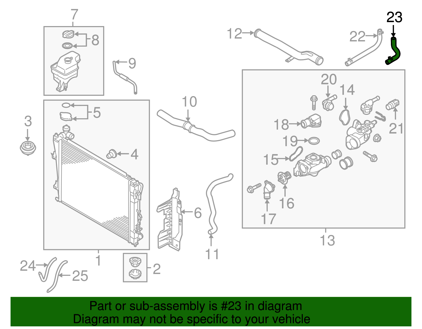 97311-3R100 - Heater Hose 2014-2016 Kia Cadenza | Kia.Parts Store