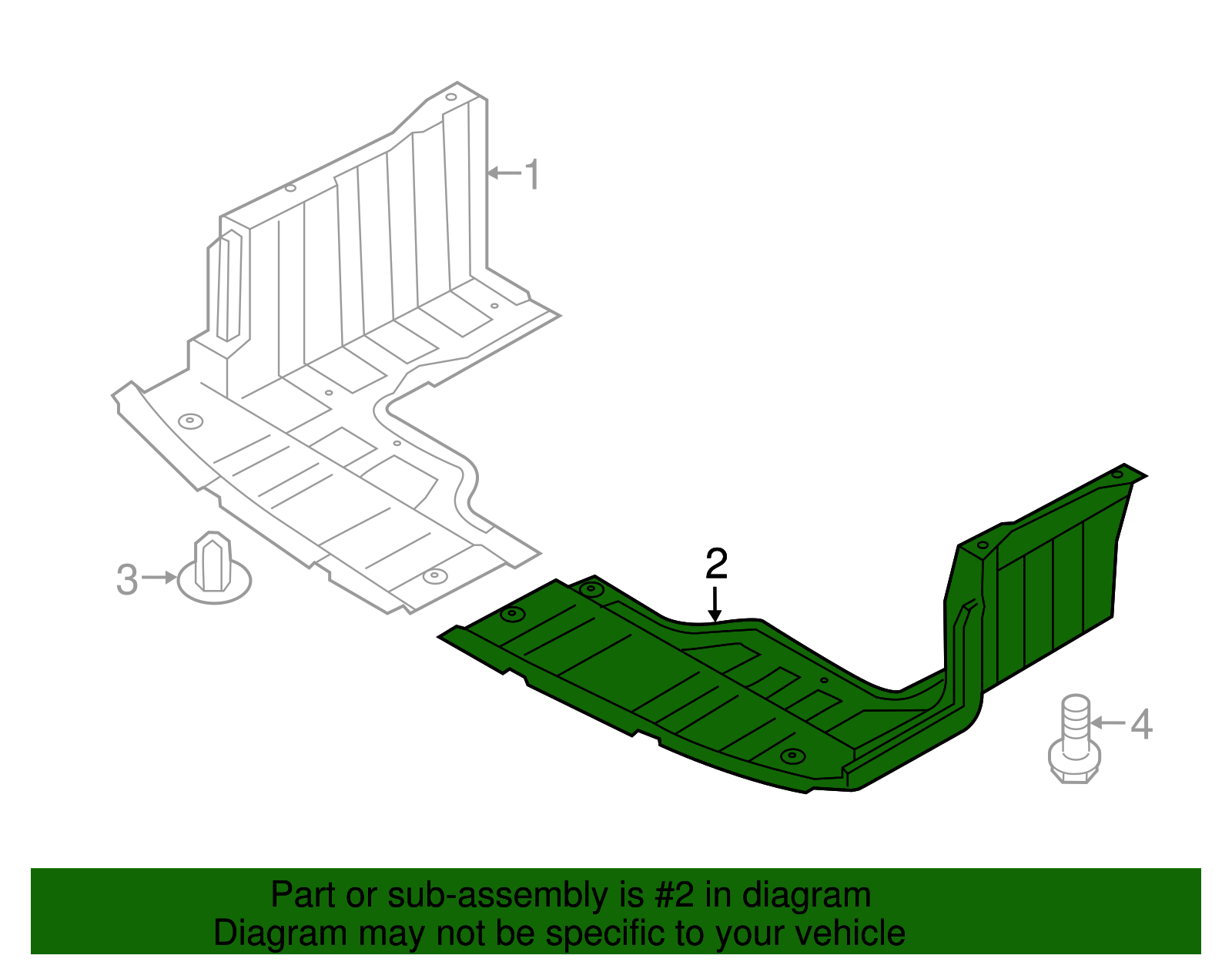 29130-1W000 - Under Cover 2012-2015 Kia Rio | Kia.Parts Store