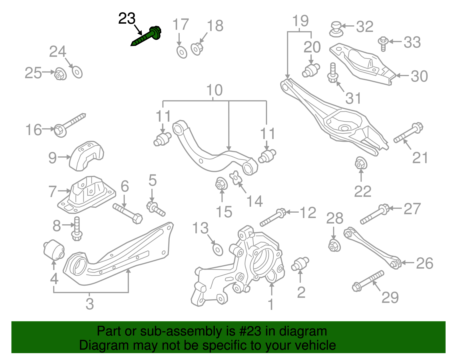 2006-2024 Audi Lower Control Arm Adjust Bolt WHT-000-228 | OEM Parts Online