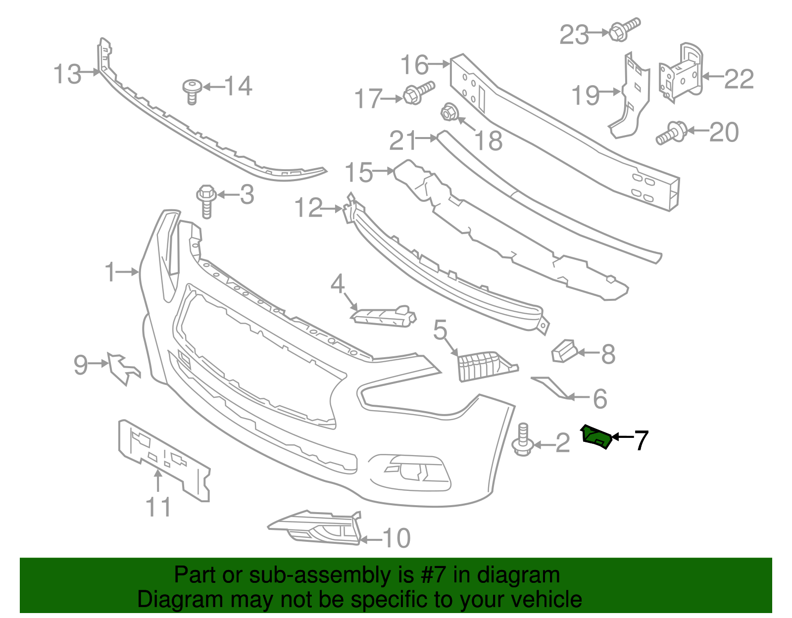 62044-4GA0A - Bumper Cover Side Bracket 2014-2020 Infiniti Q50 ...