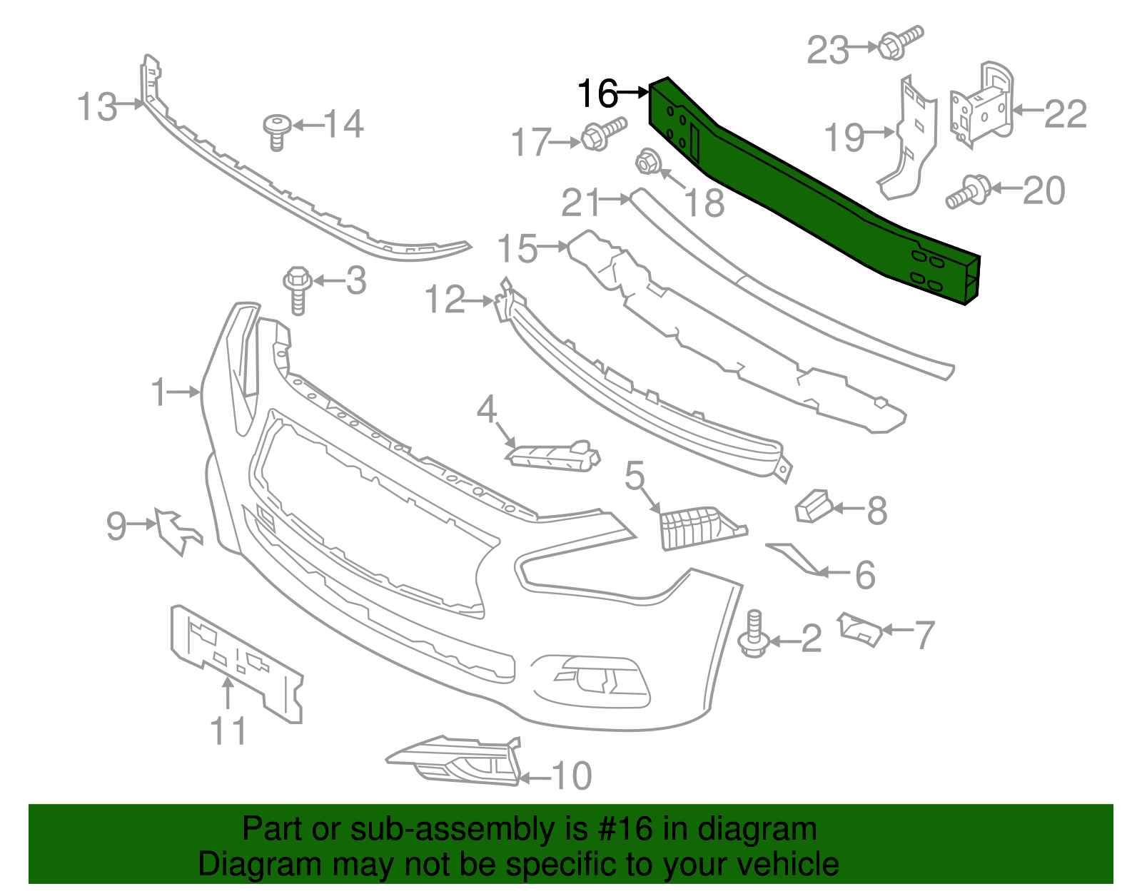 620304GA0A (620304ga0a) - 2014-2020 Infiniti Q50 Impact Bar | Infiniti ...