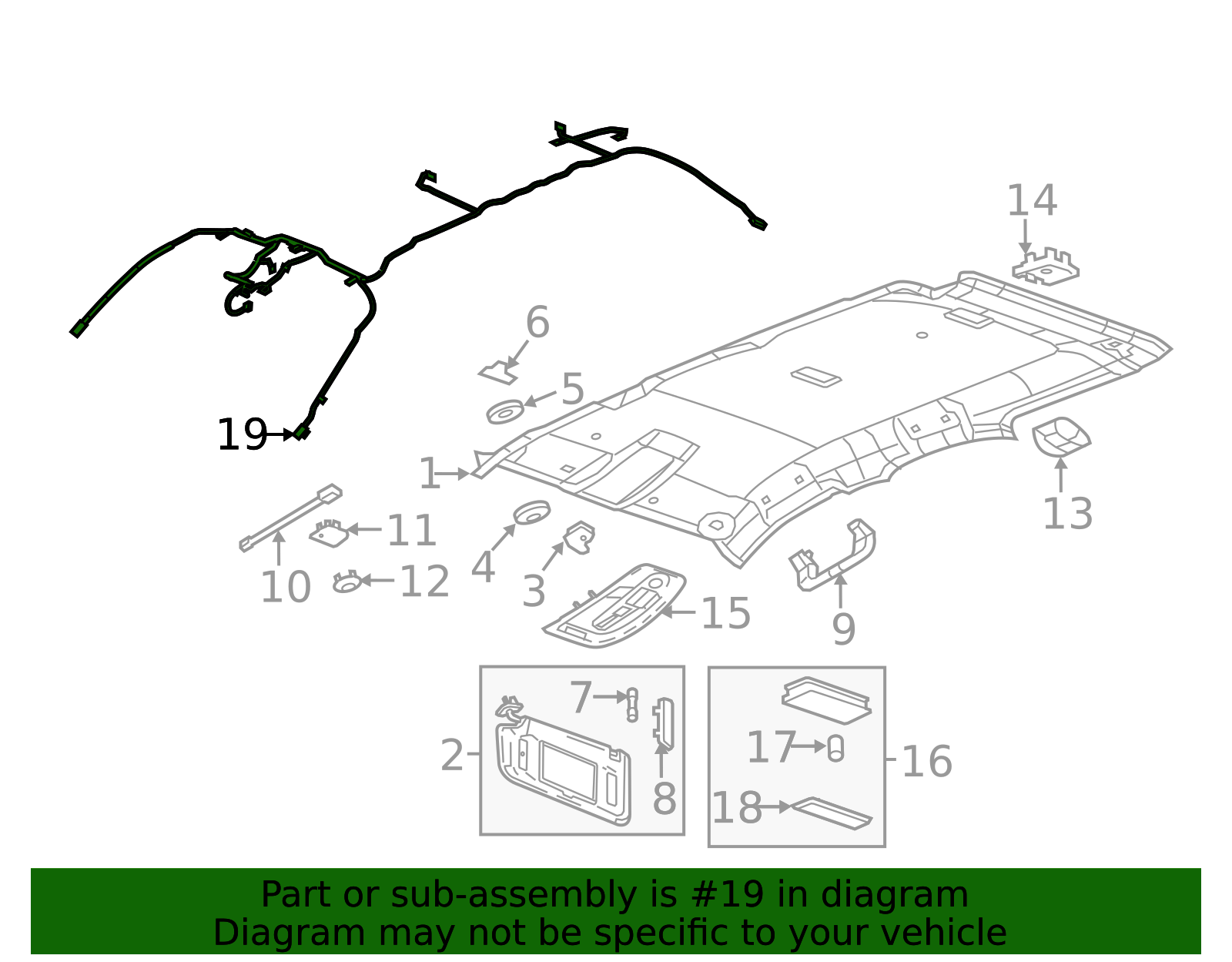 OEM Headliner Wiring Harness - Precision Electrical Fit | AutoNation Parts