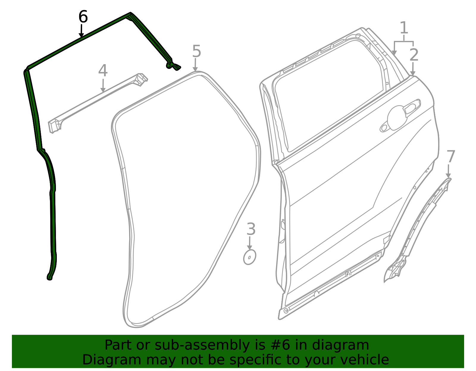 2012-2019 Land Rover Range Rover Evoque Upper Weather-Strip LR052650 ...