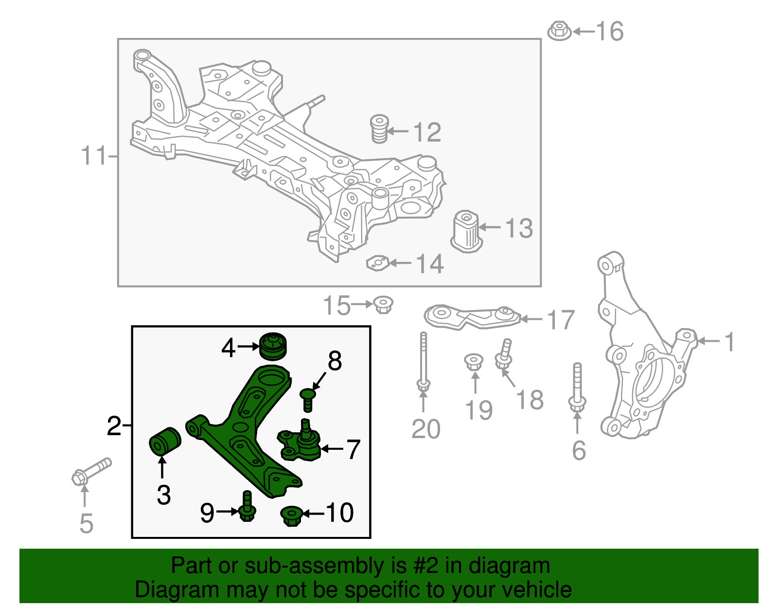 2017-2020 Hyundai Elantra Lower Control Arm 54501-F2000 | OEM Parts Online