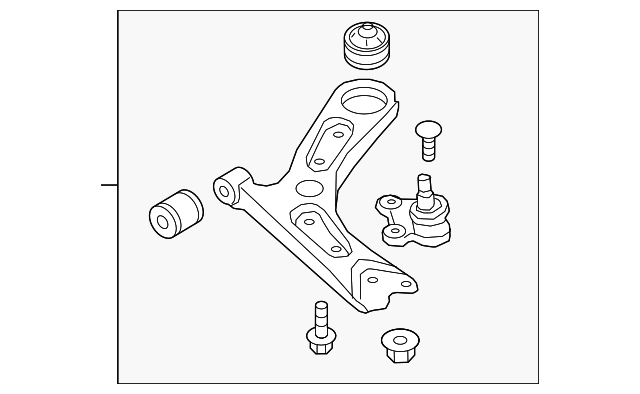 Genuine Lower Control Arm for 2017-2020 Hyundai Elantra | Part# 54500 ...