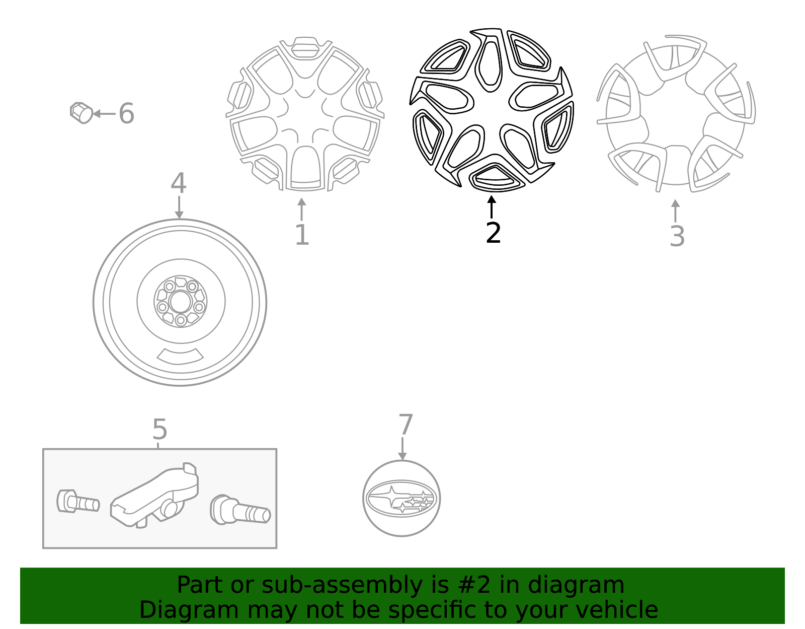 28111FL250 - OEM NEW 2018-2019 Subaru Crosstrek 18" Disk Wheel Alloy ...