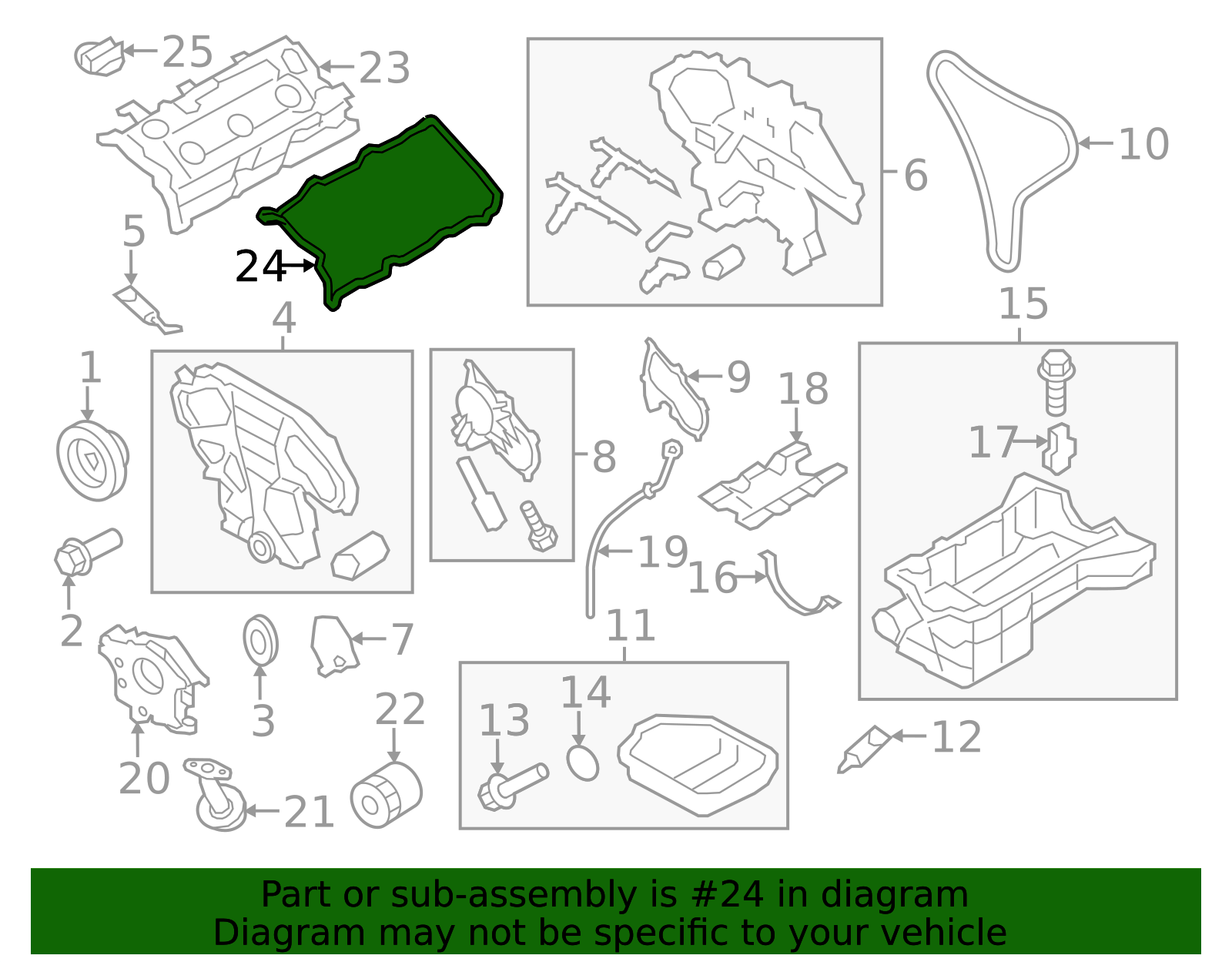 13270-JP02A - 2009-2014 Nissan Murano - Engine Valve Cover Gasket ...