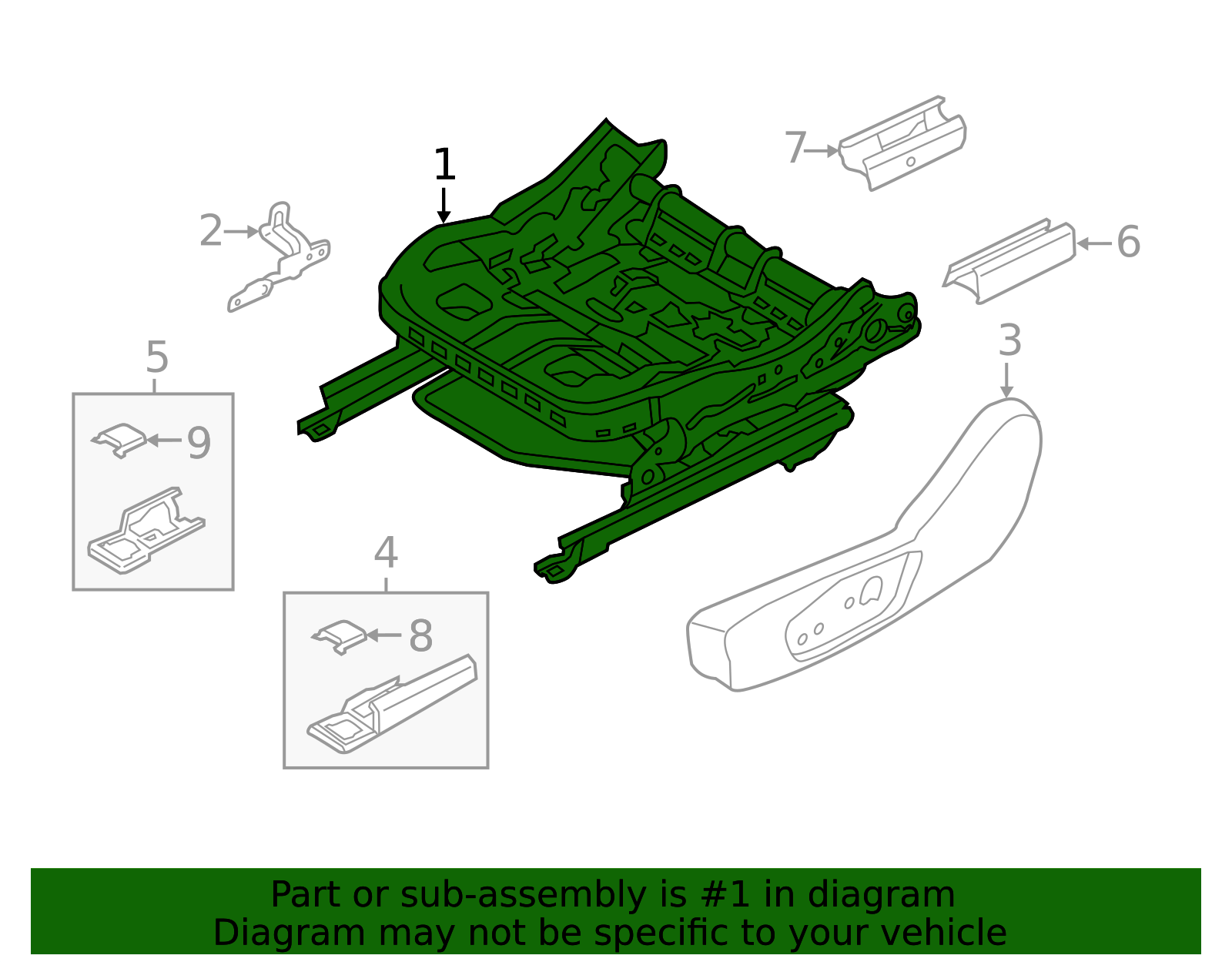 2013-2020 Ford | Track Assembly | DS7Z-9661704-G | Walls' Ford Parts