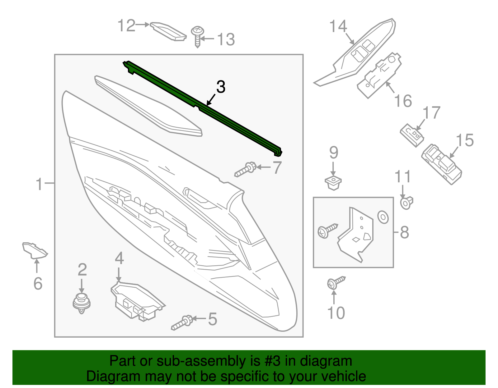 N243-58-821 - Belt Weather-Strip 2016-2018 Mazda MX-5 Miata | Florida ...