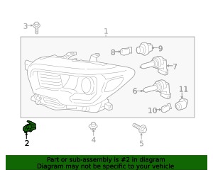 1993-2023 Toyota 1993-2023 Toyota - Bracket, Headlamp Mounting 53271 ...