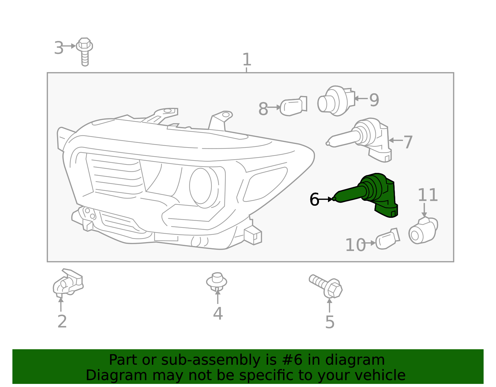 2010-2023 Toyota Headlight Bulb 90981-13085 | OEM Parts Quick