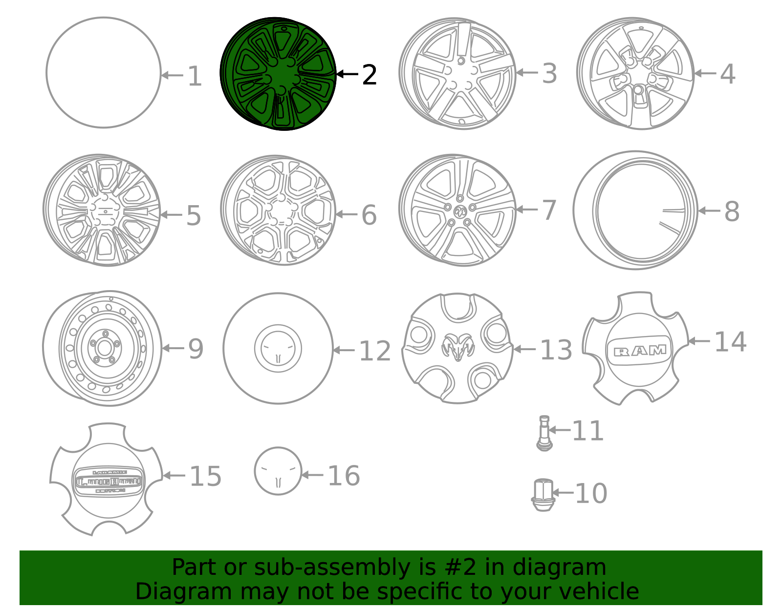 Wheel, Alloy 1UB12GSAAB | Mopar Parts Canada