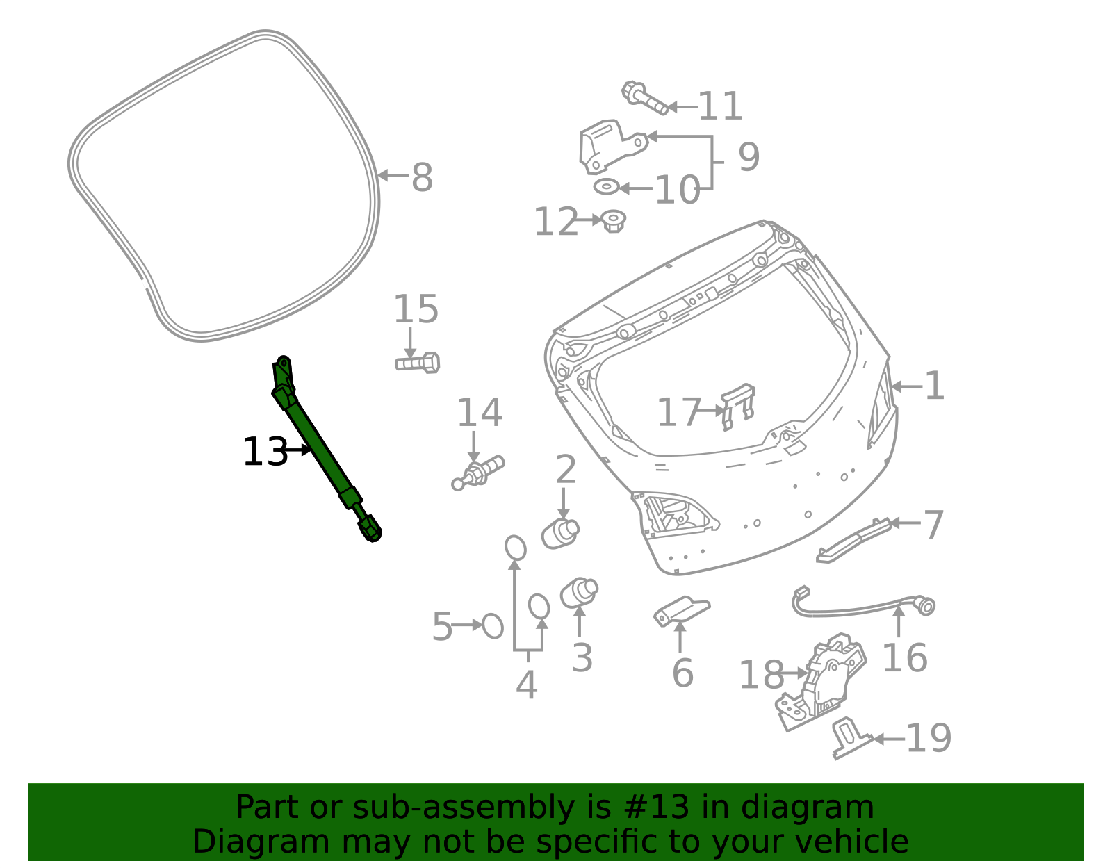 BBY1-62-620 - Lift-Gate Lift Support 2010-2013 Mazda 3 | Mazda Parts.US