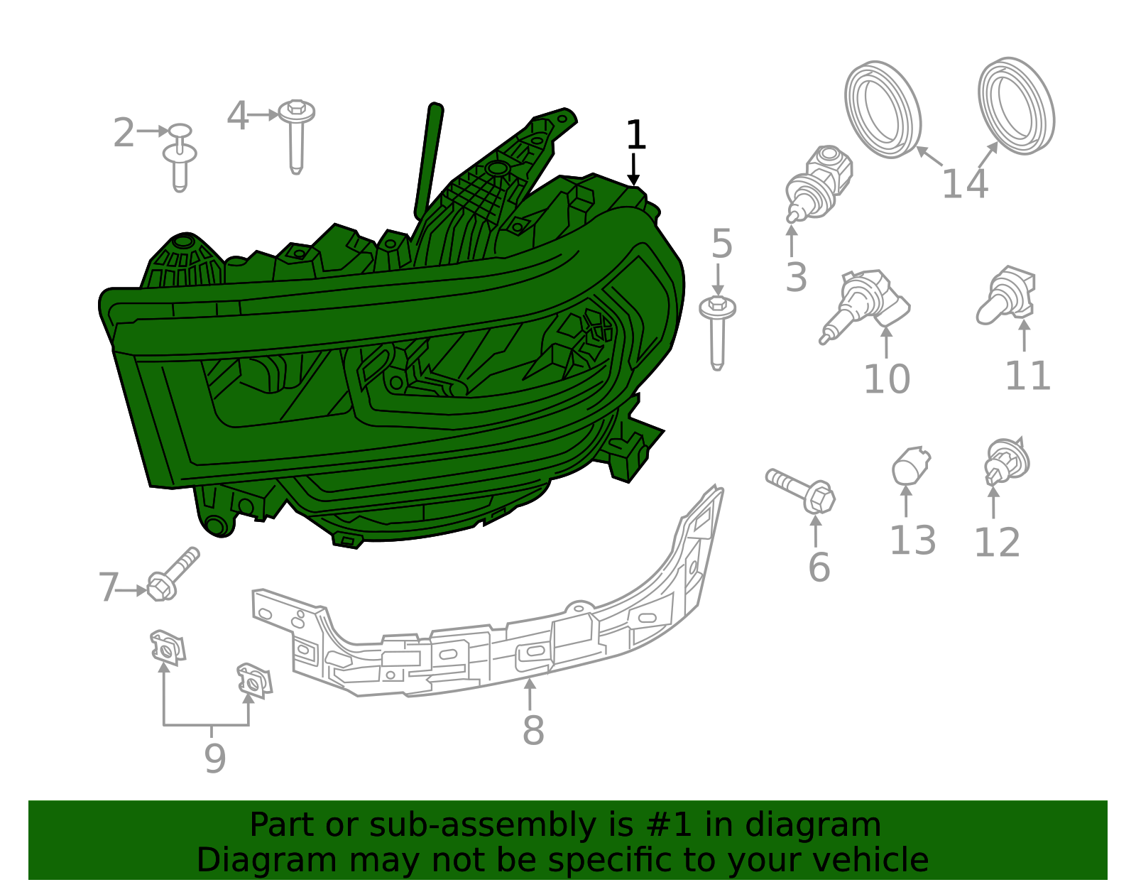 2019-2024 Ram Headlamp 68360176AE | Mopar Parts Canada