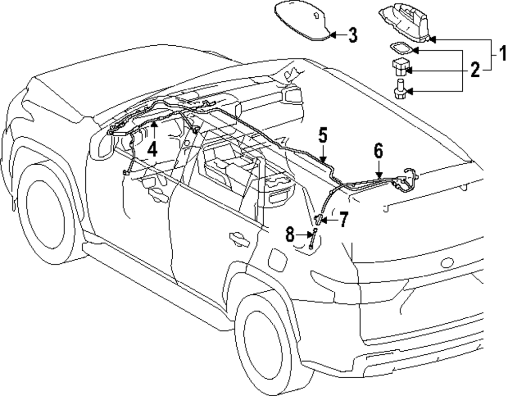 2024-2025 Toyota Land Cruiser Antenna Cable 86101-6AK90 | Toyota Parts ...
