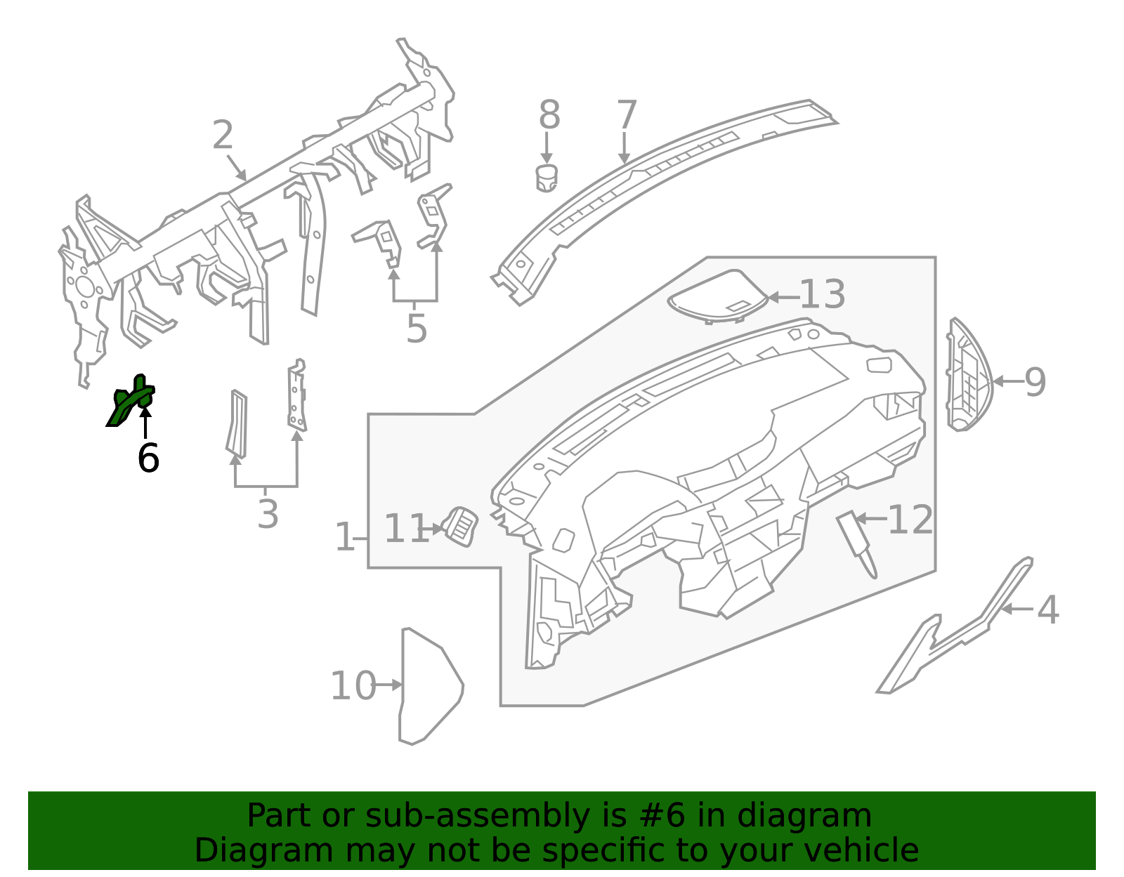 2017-2023 Nissan Mount Bracket 68173-6FK1A | Nissan Parts Central