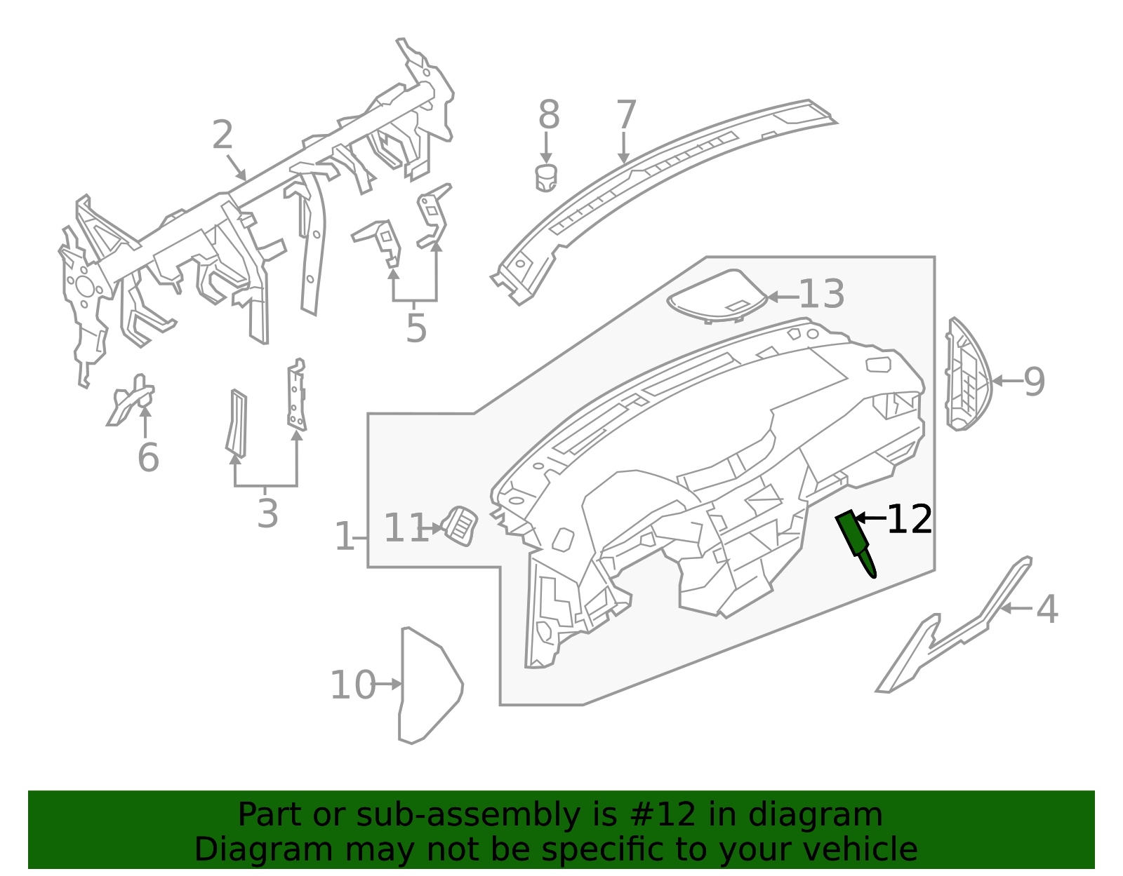 2017-2025 Nissan Glove Box Damper 68513-4CL0A | OEM Parts Online