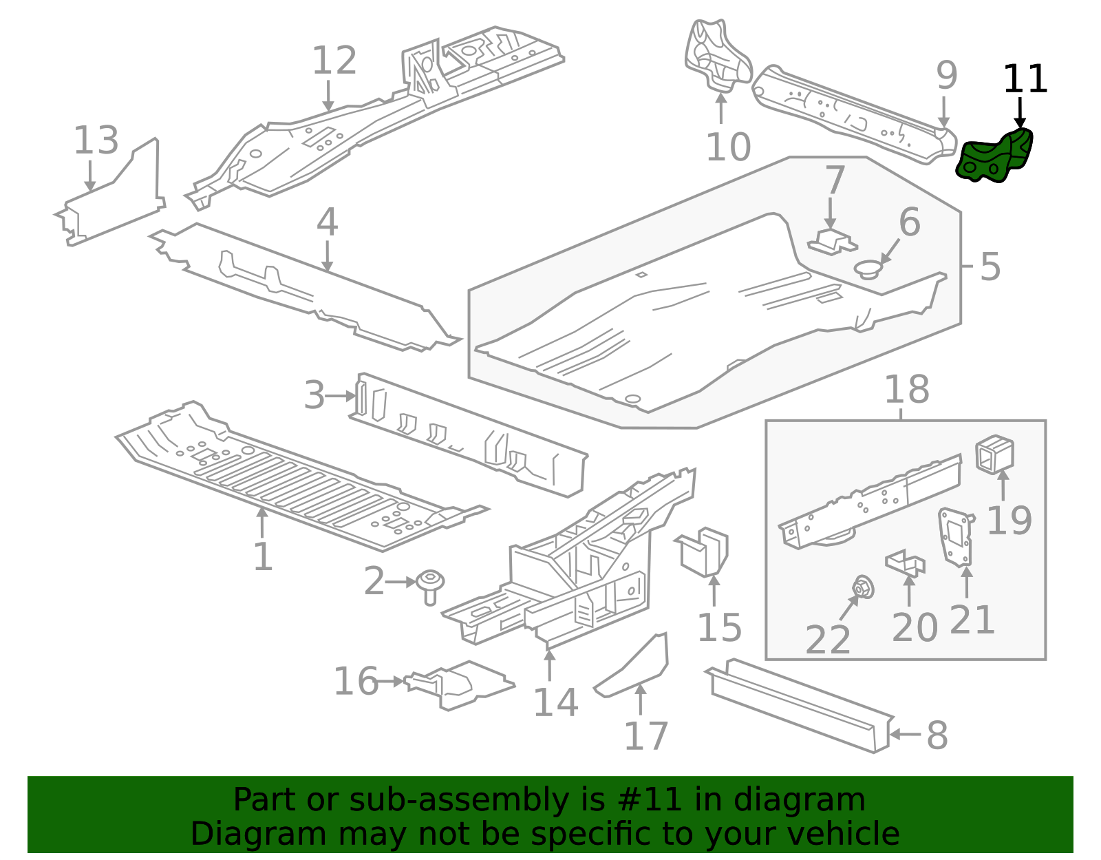 84451611 - High-Quality Floor Panel Number 5 Bar for 2018-2024 GM ...