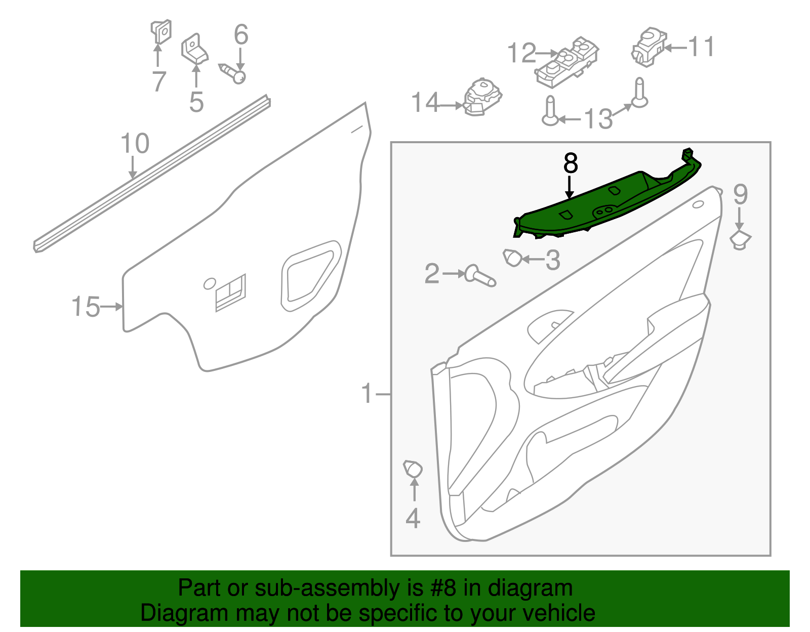 Hyundai - 82741-1R010-RY - Pull Handle - 2013-2017 Hyundai Accent | OEM ...
