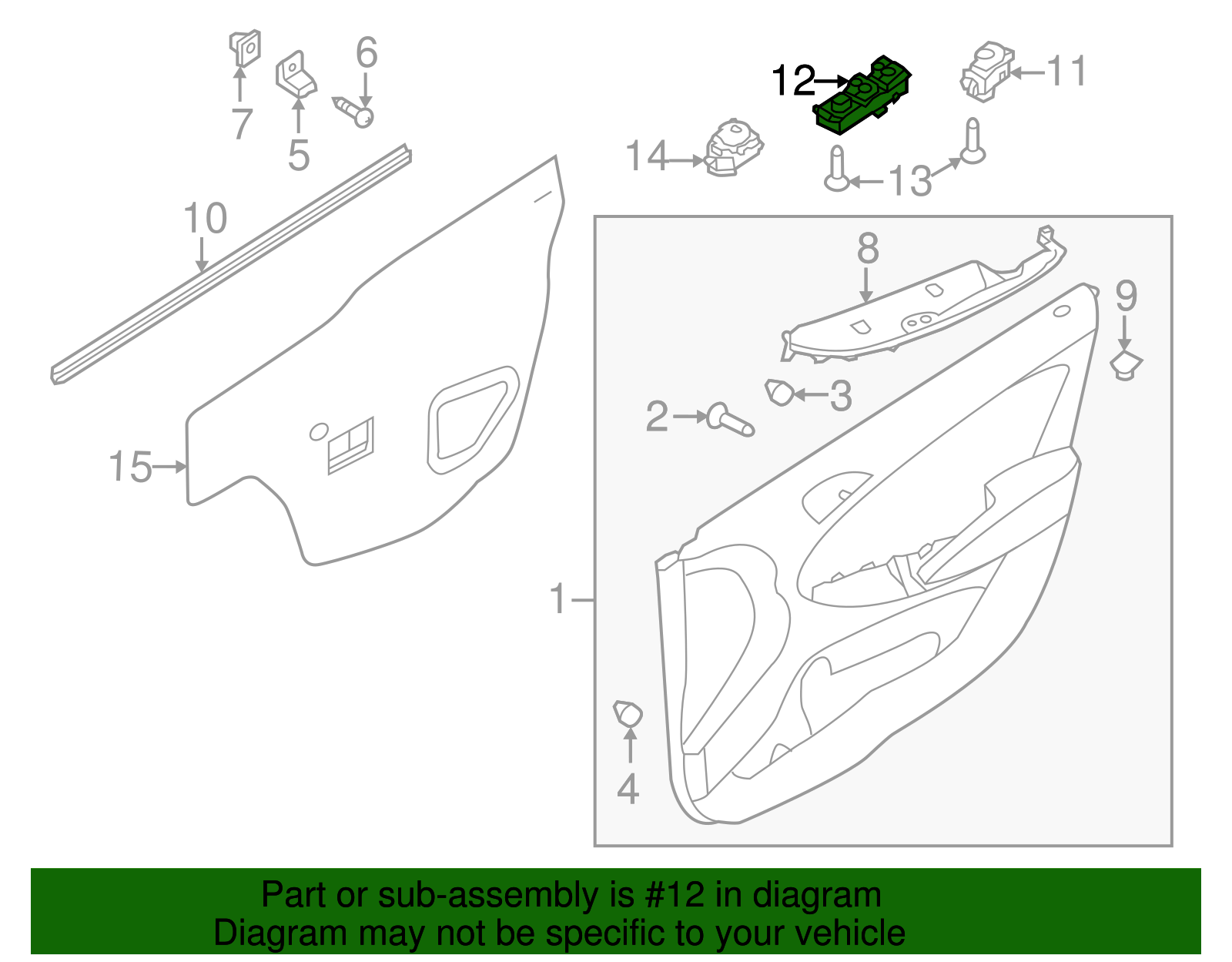 93570-1R211 - 2015-2017 Hyundai Accent - Window Switch | Conicelli Hyundai