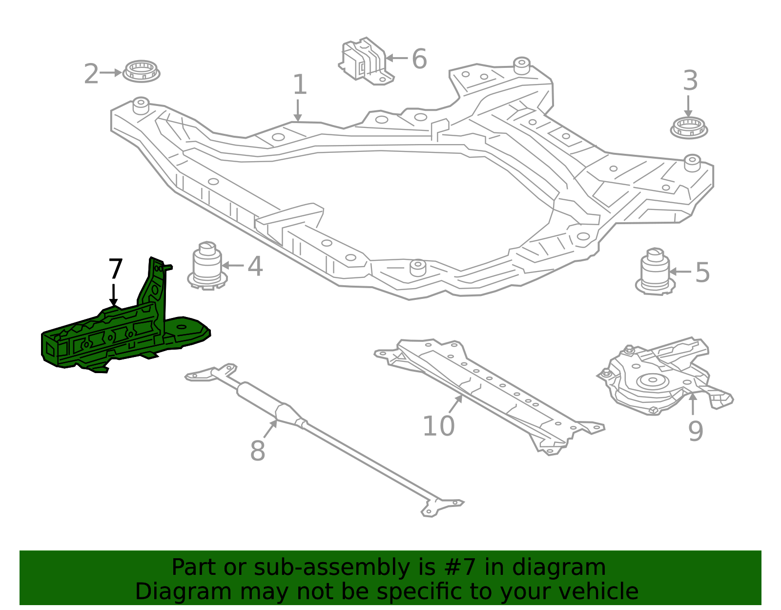 2019-2025 Lexus Front Brace 52103-06010 | OEM Parts Online