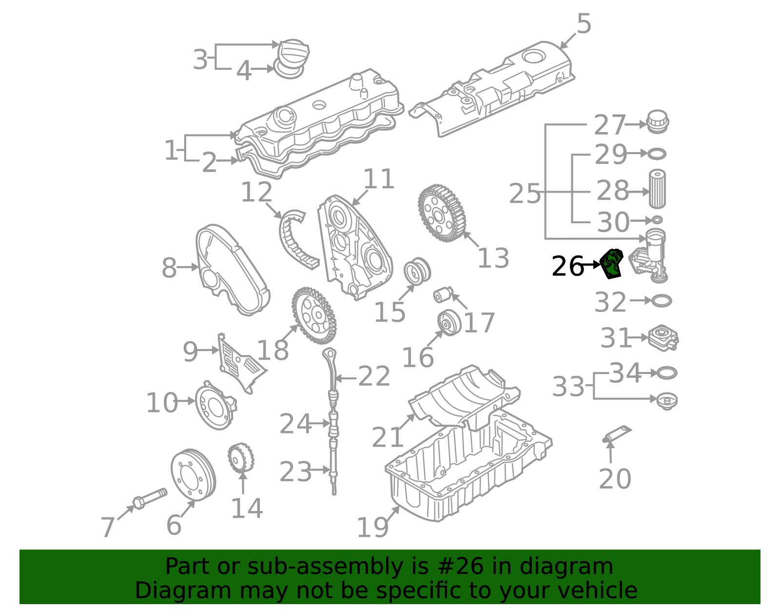 038-115-441-A - Engine Oil Filter Adapter Gasket 1998-2006 Volkswagen ...