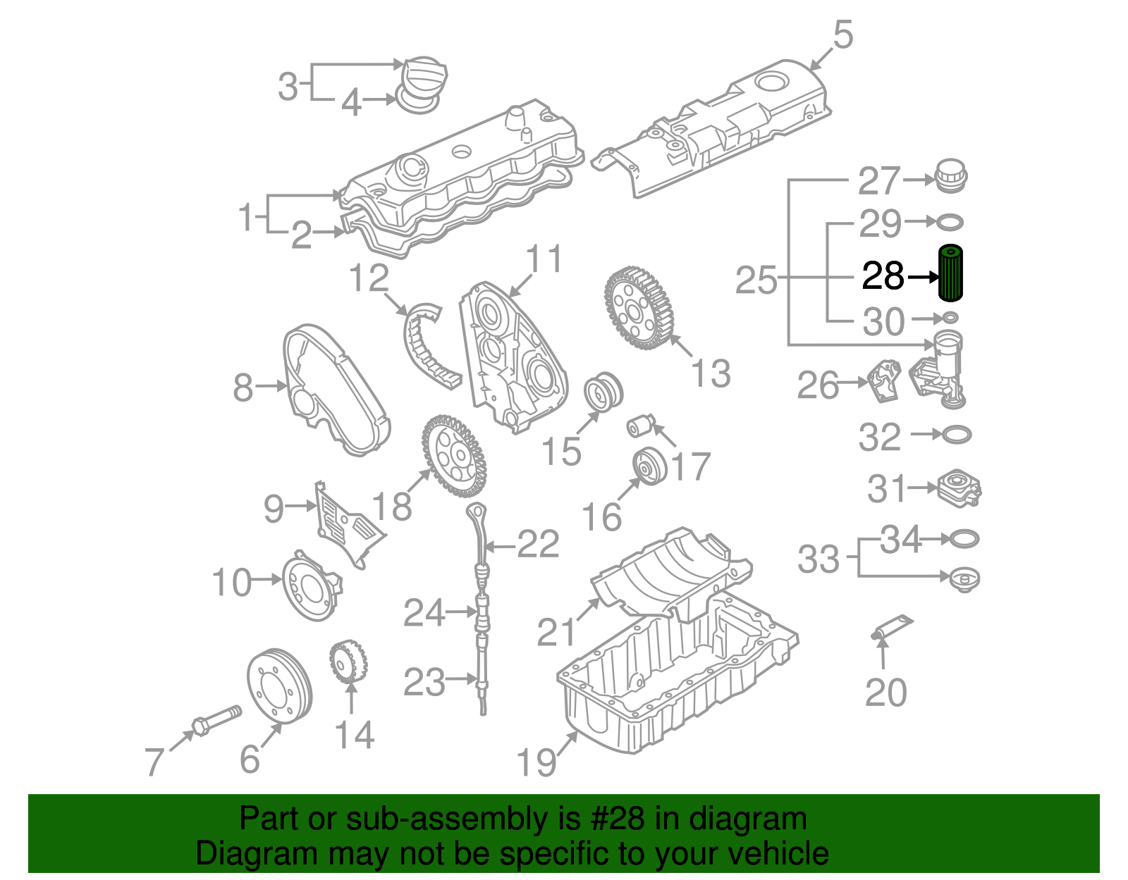 074-115-562 - Oil Filter 1998-2006 Volkswagen | Wolfsburg Parts Direct