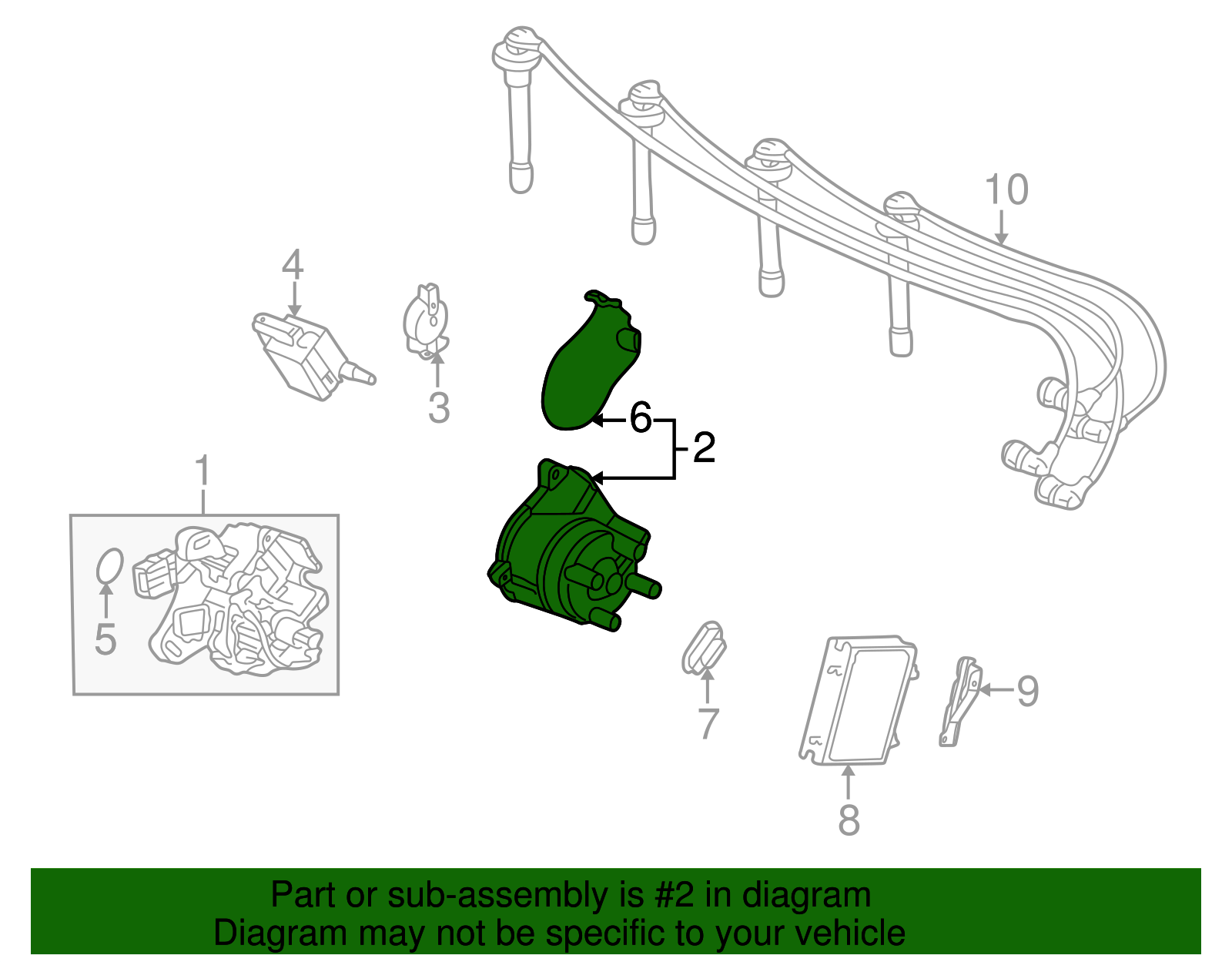 30102-P2M-A01 - Distributor Cap 1994-2000 Honda | Honda Parts Online